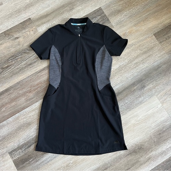 adidas | Dresses | Adidas Zip Short Sleeve Dress | Poshmark